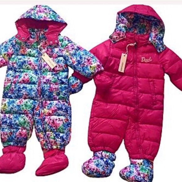 Diesel | Jackets & Coats | Diesel Baby Girl Insulated Hooded Pram ...